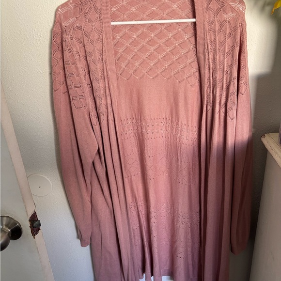 Roz & Ali | Sweaters | Roz Ali Pink Diamond Pattern Cardigan | Poshmark